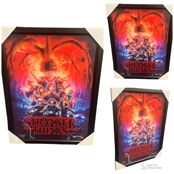 Art | New Stranger Things Framed 3d Lenticular Poster Picture | Poshmark